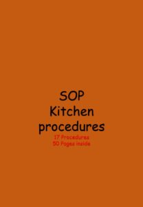 SOP – Kitchen procedures package – BH First Consulting