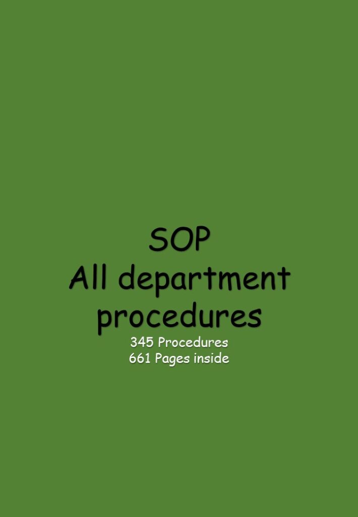 SOP – Hotel All departement procedures packages – BH First Consulting